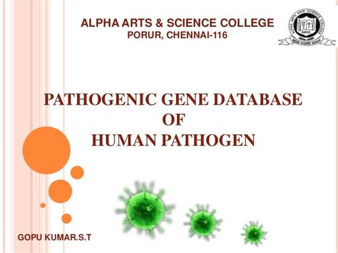 Pathogenic Gene Database Of Human Pathogen