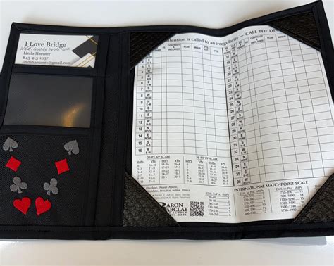 Bridge Convention Card Holderscustom Madeyou Can Choose Fabric