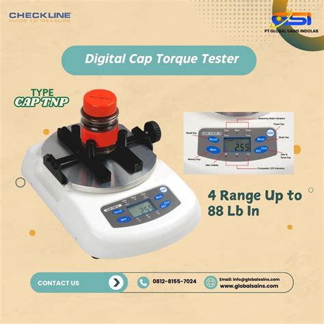 Digital Cap Torque Tester Global Sains Indolab