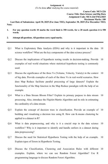 Mcs 226 Ignou Solved Assignments 2025 English Pdf Download Ignou Galaxy