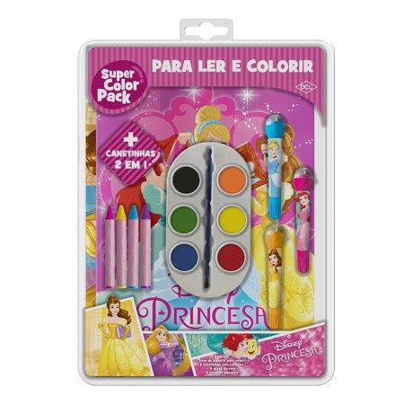 Livro Para Ler E Colorir Princesas Disney D2473 DCL Lelin