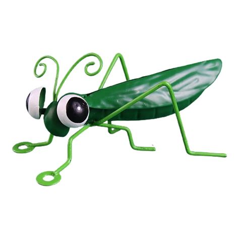 Rozyard Decor Metal Grasshopper Figurine Yard Art Locust Lawn Ornament