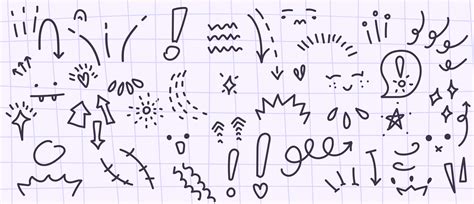 Hand Drawn Anime Emotion Effectvector Set Japanese Manga Comic Style