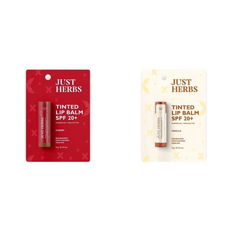 Just Herbs Tinted Lip Balm For Men And Women With Spf 20 For Dark Lips