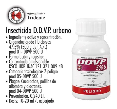 Ddvp Urbano Insecticida Control De Plagas Diclorvos Meses Sin Intereses