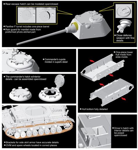 Pz Kpfw IV Mit Panther F Turret DML NET MAQUETTES