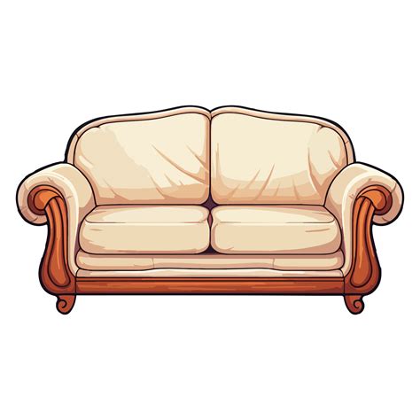 Sofa Icon Sofa In Cartoon Style Sofa Sticker 26720963 Png