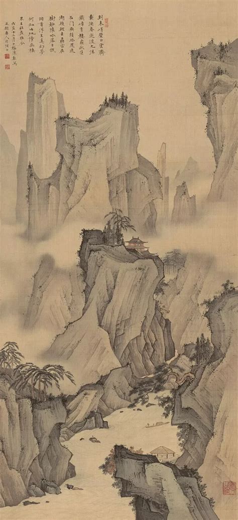 山水 陈少梅 花瓣网