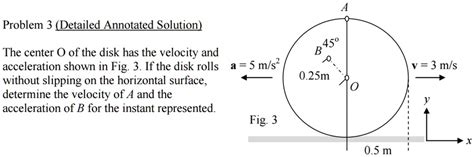 Solved Problem 3 Detailed Annotated Solution 45Â° B The Center O Of