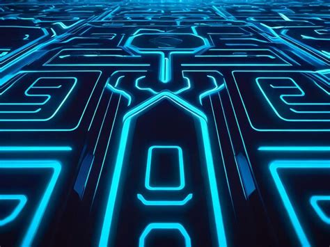 Premium Photo Tron Pattern Background Free Downloade