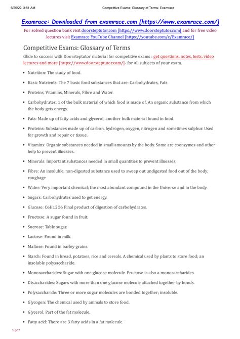 Glossary Biology All Indian Institute Of Medical Science Examrace