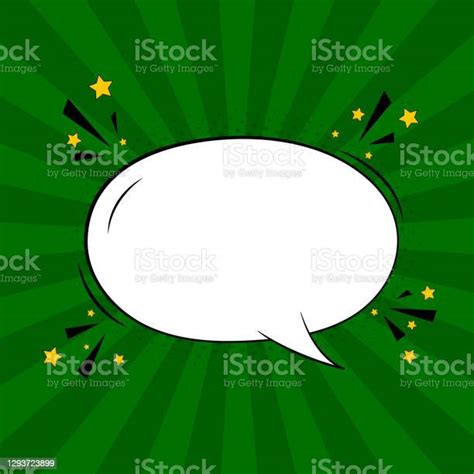 만화 연설 거품팝 아트 녹색 배경 텍스트 말하기에 대한 그리기 클라우드와 복고풍 태양 버스트 단어에 대 한 풍선을 스케치 합니다 벡터 일러스트레이션 Sketch Comedy