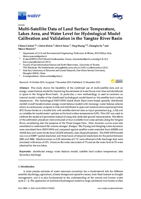 Pdf Multi Satellite Data Of Land Surface Temperature Lakes Area And