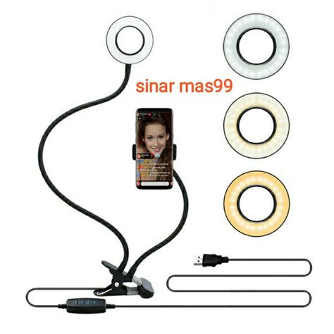 Jual Riing Light Lazy Pod 3model With Phone Holder 2 In 1 Lampu Tik Tok