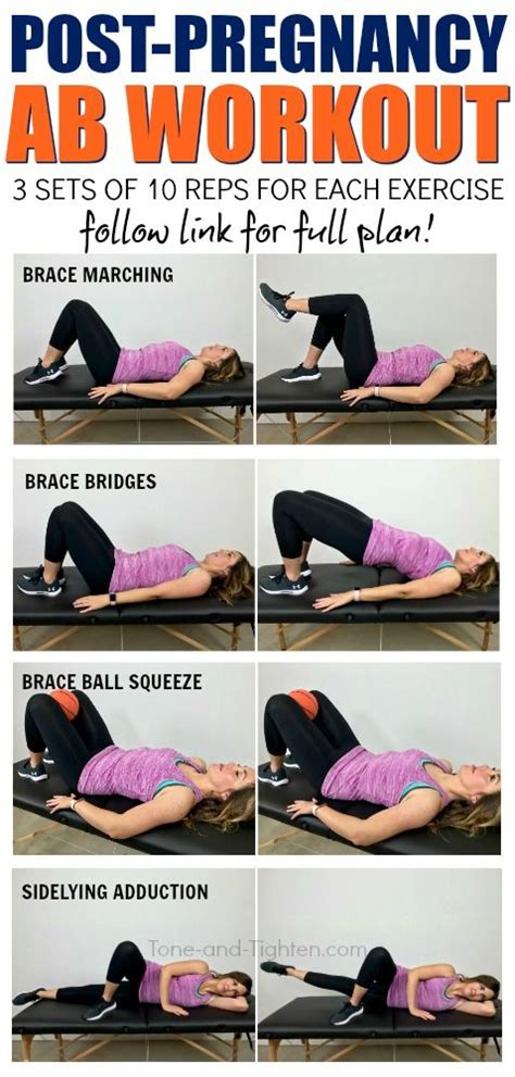 Post Pregnancy Ab Workout Plan Perfect For Diastasis Recti Flatten Your Stoma Ejercicios