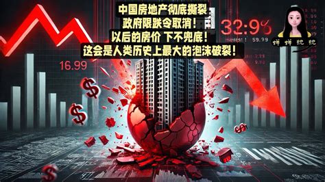 中国房地产彻底撕裂，政府限跌令取消！以后的房价，下不兜底！这会是人类历史上最大的泡沫破裂！ Youtube