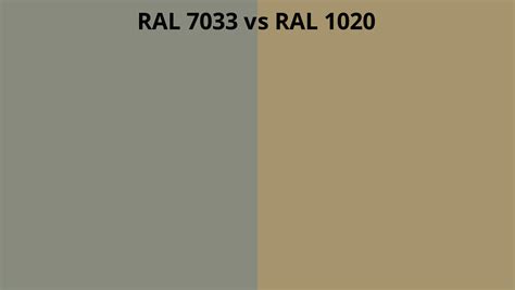 Ral 7033 Vs 1020 Ral Colour Chart Uk