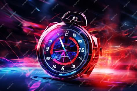 Premium Photo Abstract Representation Of A Stopwatch With Generative Ai
