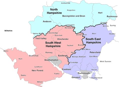 Hampshire Map And Information British Services UK Guides