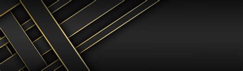 Premium Photo Black And Gold Overlapped Stripes Vector Header