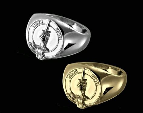 Clan Mackay Crest Mens Signet Ring Free Express Courier Shipping Etsy