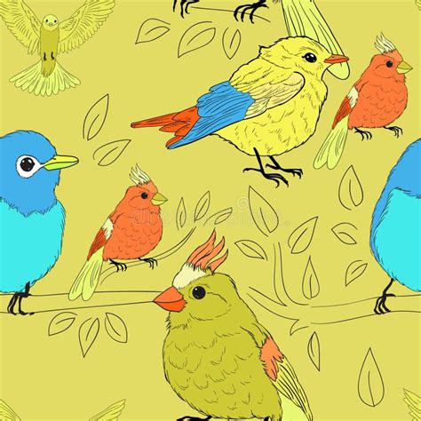 Seamless Bird Theme Pattern Stock Vector Illustration Of Creative