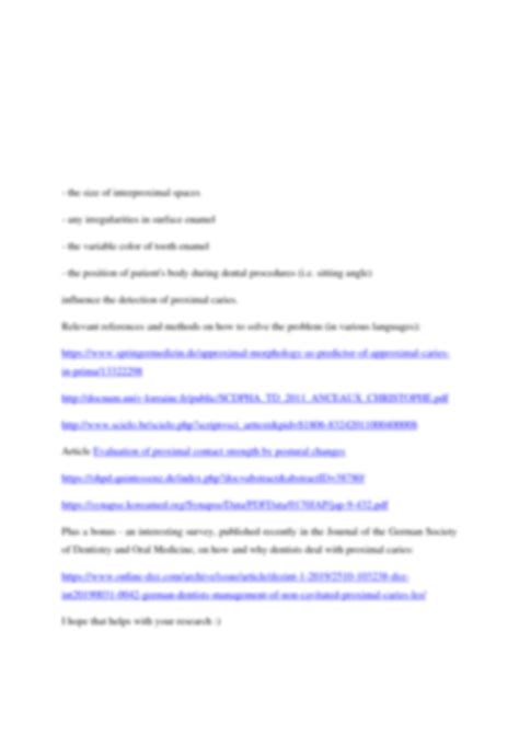 Solution Detection Proximal Caries Using Conventional Or Digital