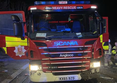 Brentwood Firefighters Involved In Crash While On Call Bbc News