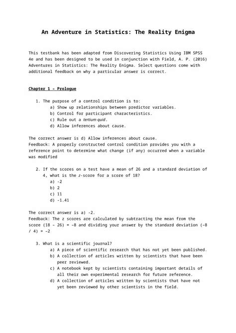 Docx · Web Viewan Adventure In Statistics The Reality Enigma This