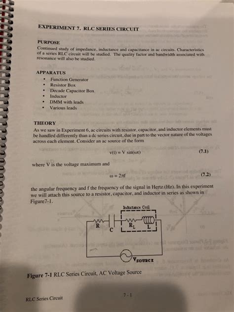 series rlc resonance circuit lab report circuit diagram
