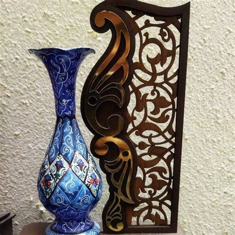 خرید و قیمت تندیس گلدان مینا کاری از غرفه مینای گهر