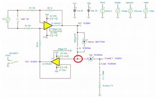 OPA HCP Schema High Noise At Output Even With Input Grounded Pure Sinusoidal MHz Waveform