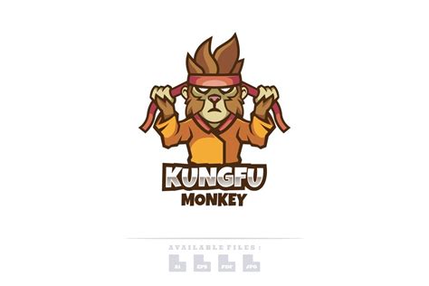Kungfu Monkey Logo Graphic By Maikofarazhatta Creative Fabrica