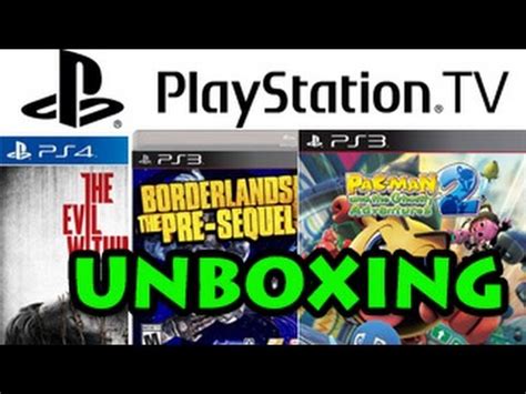 Super Unboxing The Evil Within Pac Man Borderlands Playstation Tv