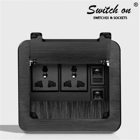 The Switch Ons Brush Type Floor Socket Offers Power Outlets Data Hdmi Telephone And Usb