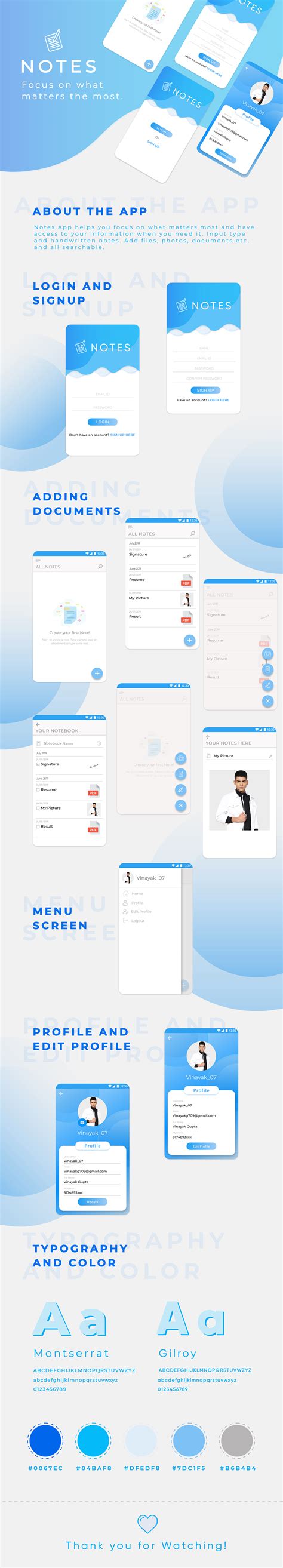 UI UX DESIGN For NOTES APP Behance