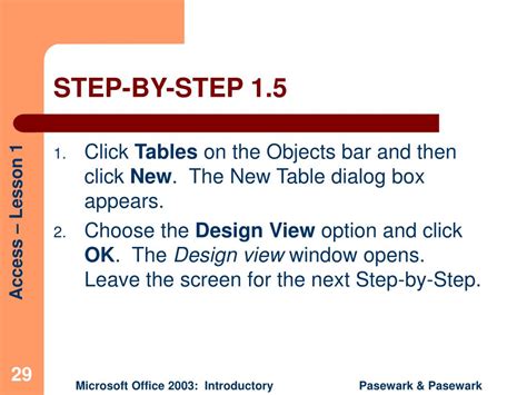 ppt introductory microsoft access lesson 1 access basics powerpoint