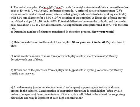 The Cobalt Complex Co Acac 43 “acac” Stands For