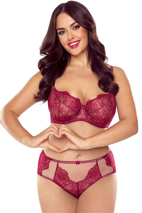 Vivisence Underwired Lace Non Padded Bra 1059 Maroon