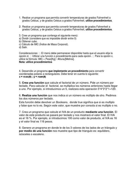 Ejercicos Progra Basica 5 Unidad Pdf