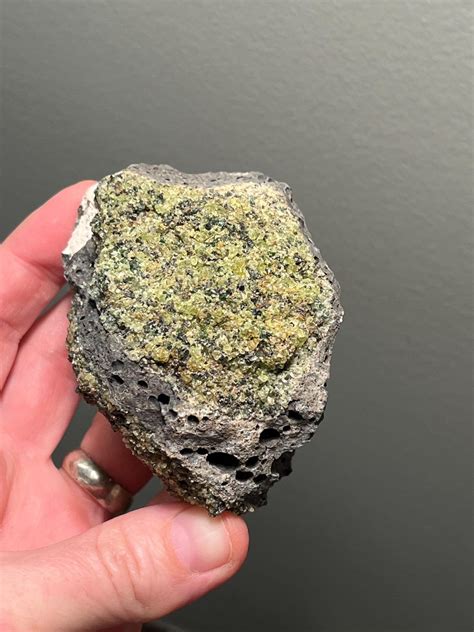 Nice Sample Of Alkali Basalt With Mantle Peridotite Xenoliths From