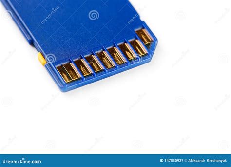 Cart O De Mem Ria Azul Do SD Isolado No Branco Conceito Imagem De Stock