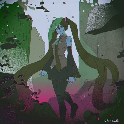 Hatsune Miku Vocaloid Drawn By Haun Danbooru