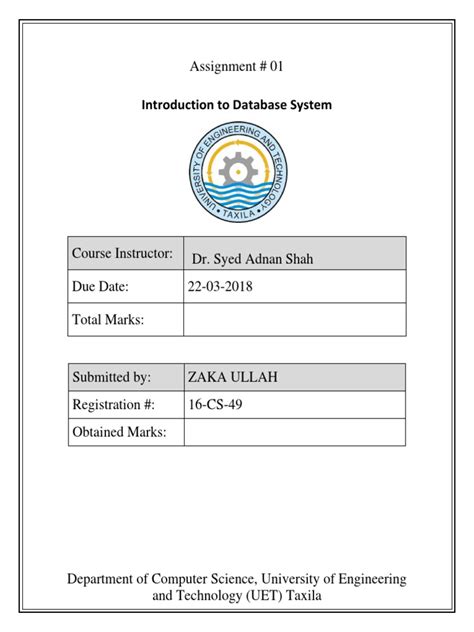 Europractice Database Assignment 01 Pdf