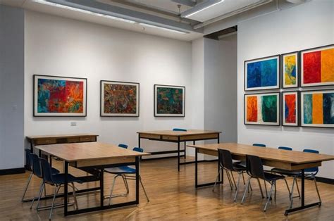 Classroom With An Art Gallery Premium Ai Generated Image