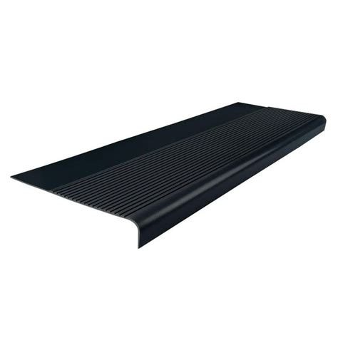 Roppe Light Duty Ribbed Design Black 12 14 In X 42 In Rubber Round