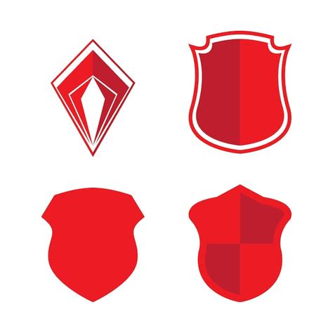 Vetor De Logotipo De Segurança De Escudo Vermelho Vetor Premium