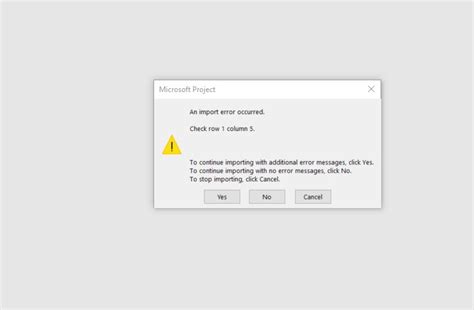 Getting Error Message When Open Project File Microsoft Community