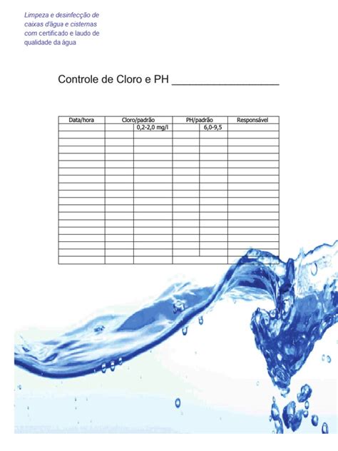 Controle De Cloro E Ph Pdf