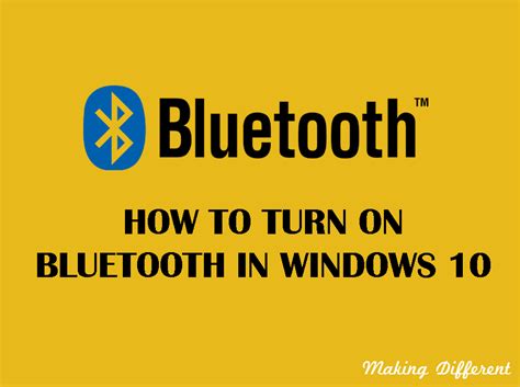 How To Turn On Bluetooth On Windows Factorfasr
